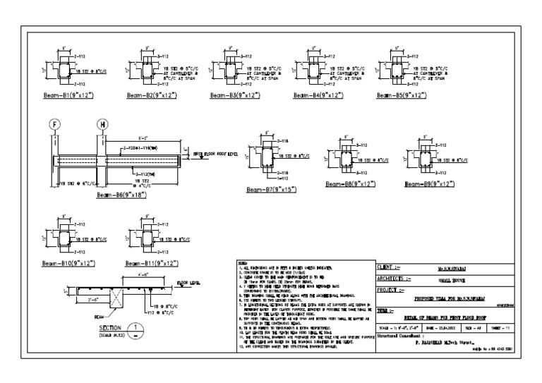 Sheet11 - Details of First Floor Roof | PDF