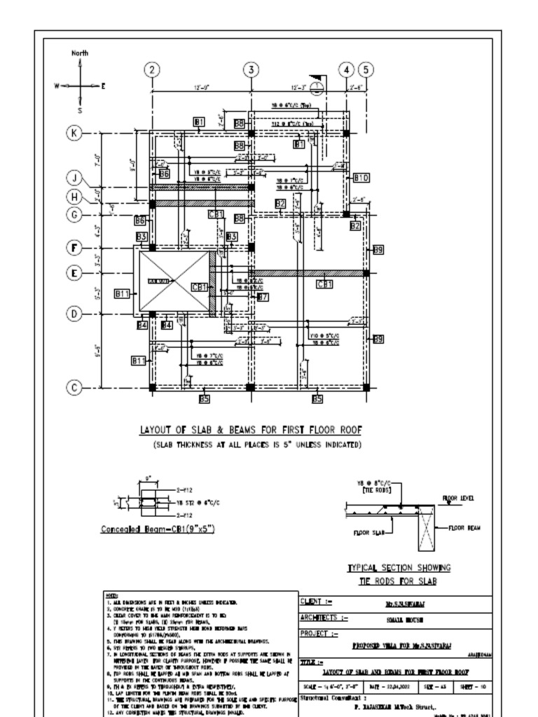 Sheet10 - Details of First Floor Roof | PDF