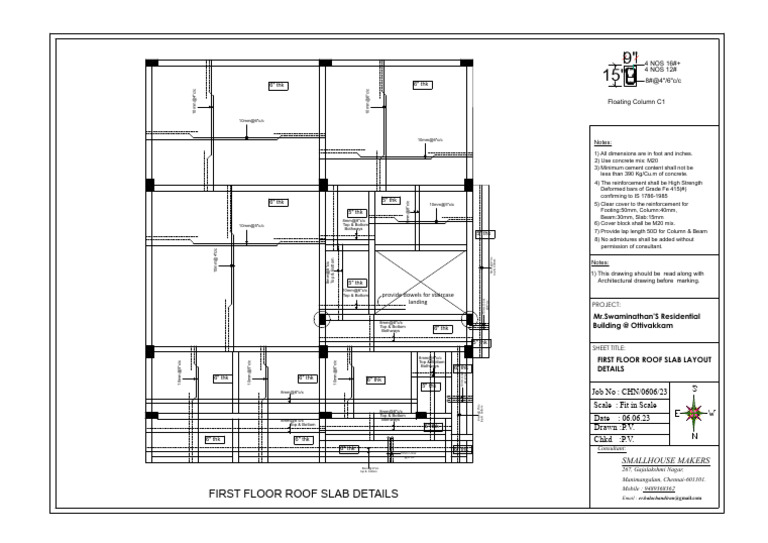 F.f.roof Slab Details - Rotated | PDF | Concrete | Building Technology