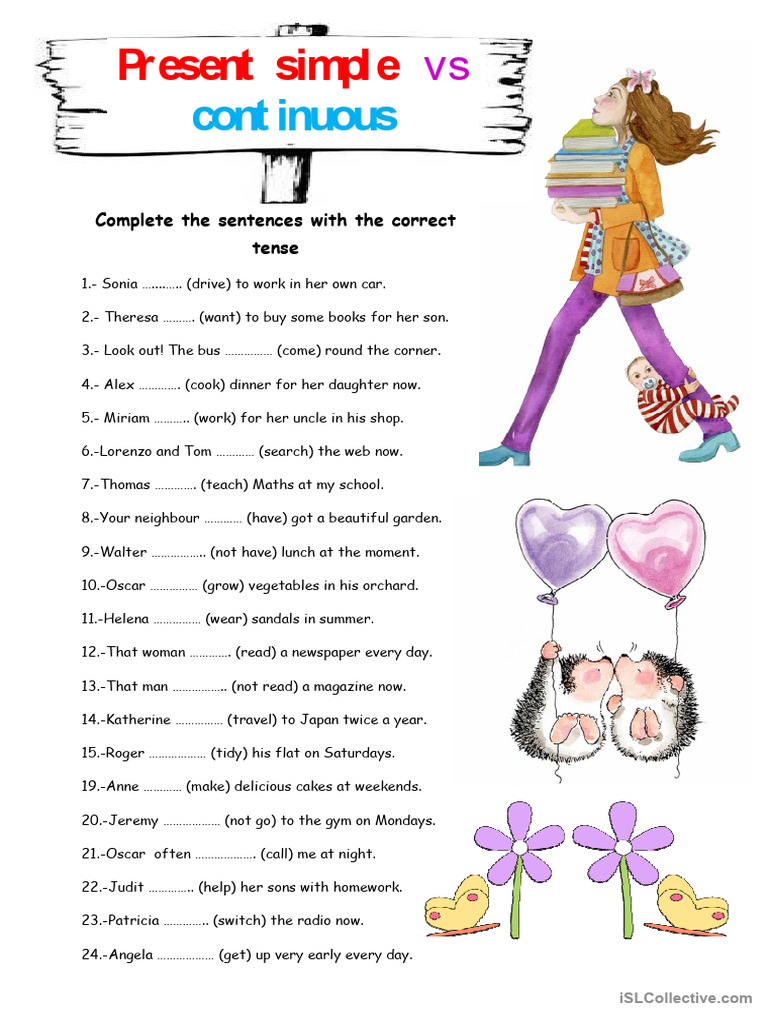 Present Simple Vs Continuous Pdf