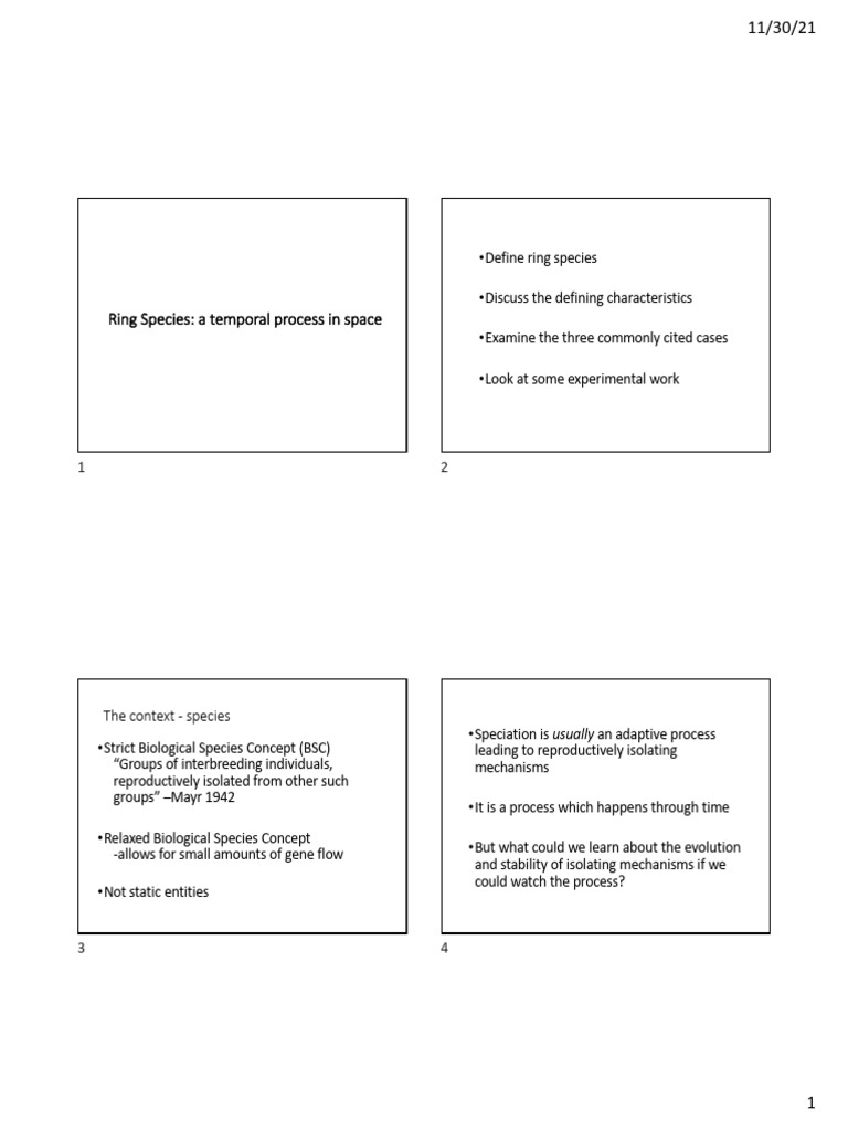 Ring Species Pdf Species Evolution