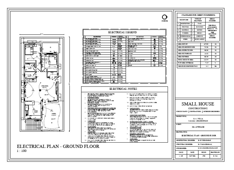 Electrical Drawing For 2BHK House | PDF | Manufactured Goods | Building ...