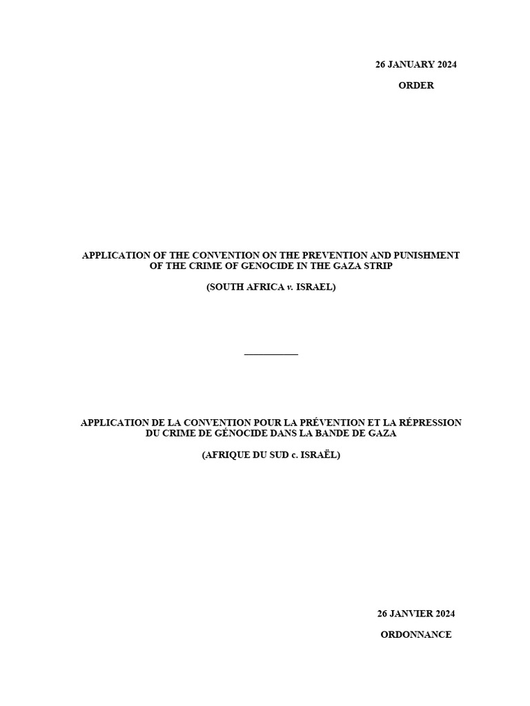 APPLICATION OF THE CONVENTION ON THE PREVENTION AND PUNISHMENT OF THE ...