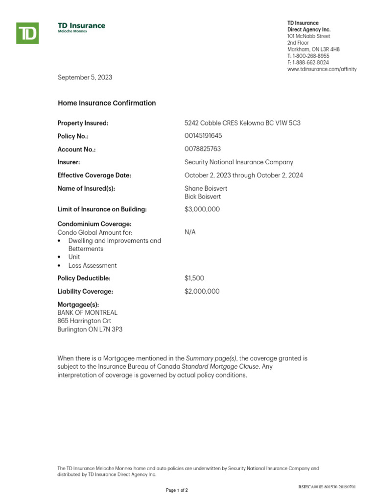 Insurance Documents | PDF | Insurance | Home Insurance