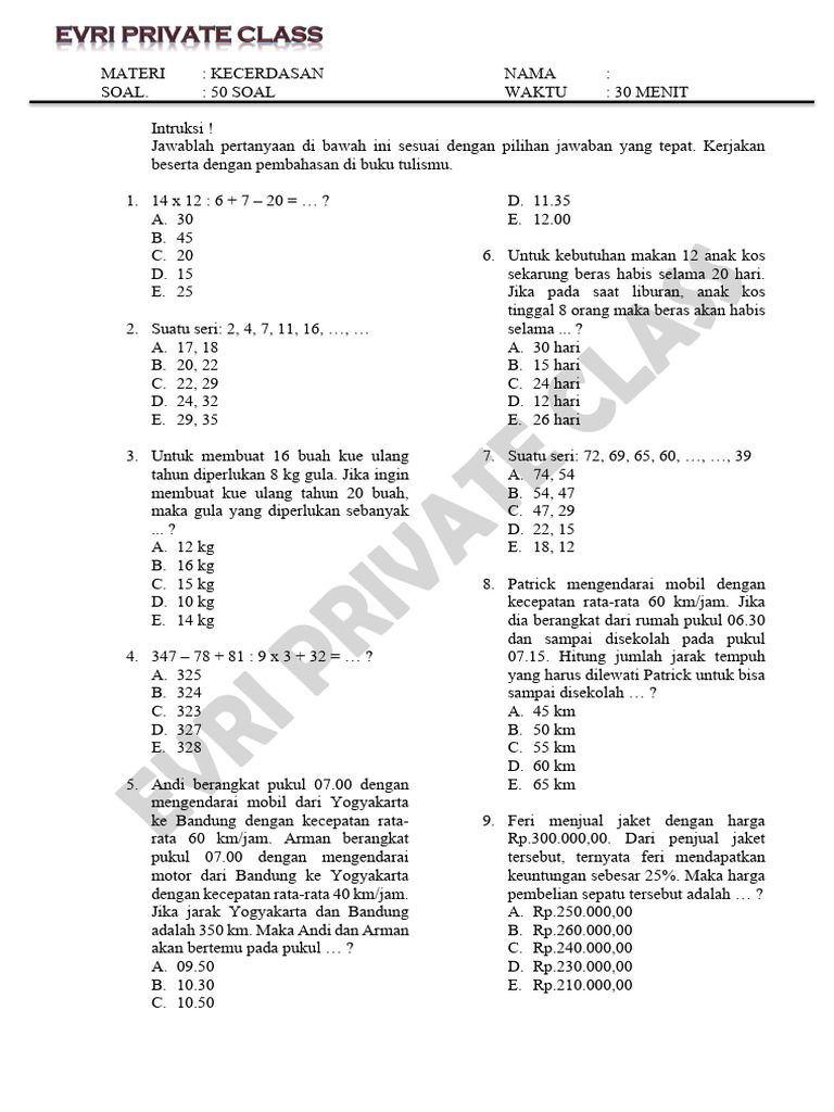 SOAL To Desember 2023 | PDF