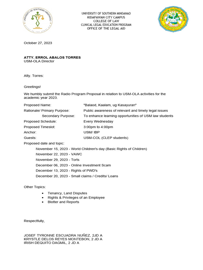 Clep Radio Program Proposal | PDF | Social Science