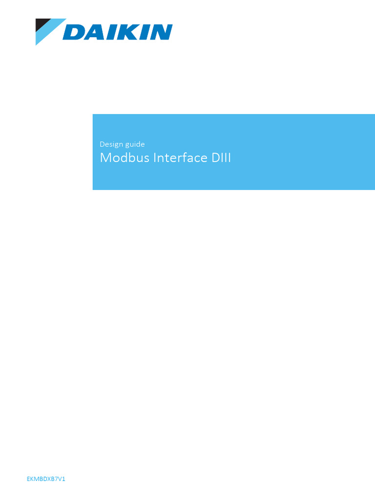 Daikin Modbus Interface EKMBDXB7V1 Guide | PDF | Computing | Computer ...