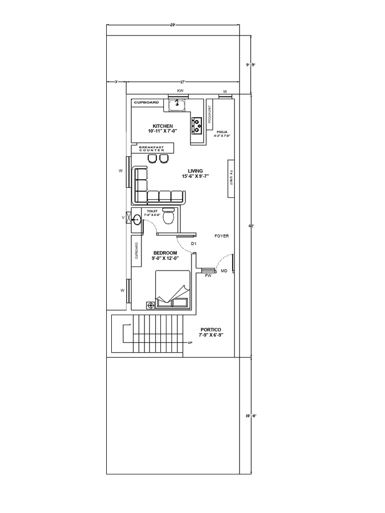 1 Bhk House Plan Pdf
