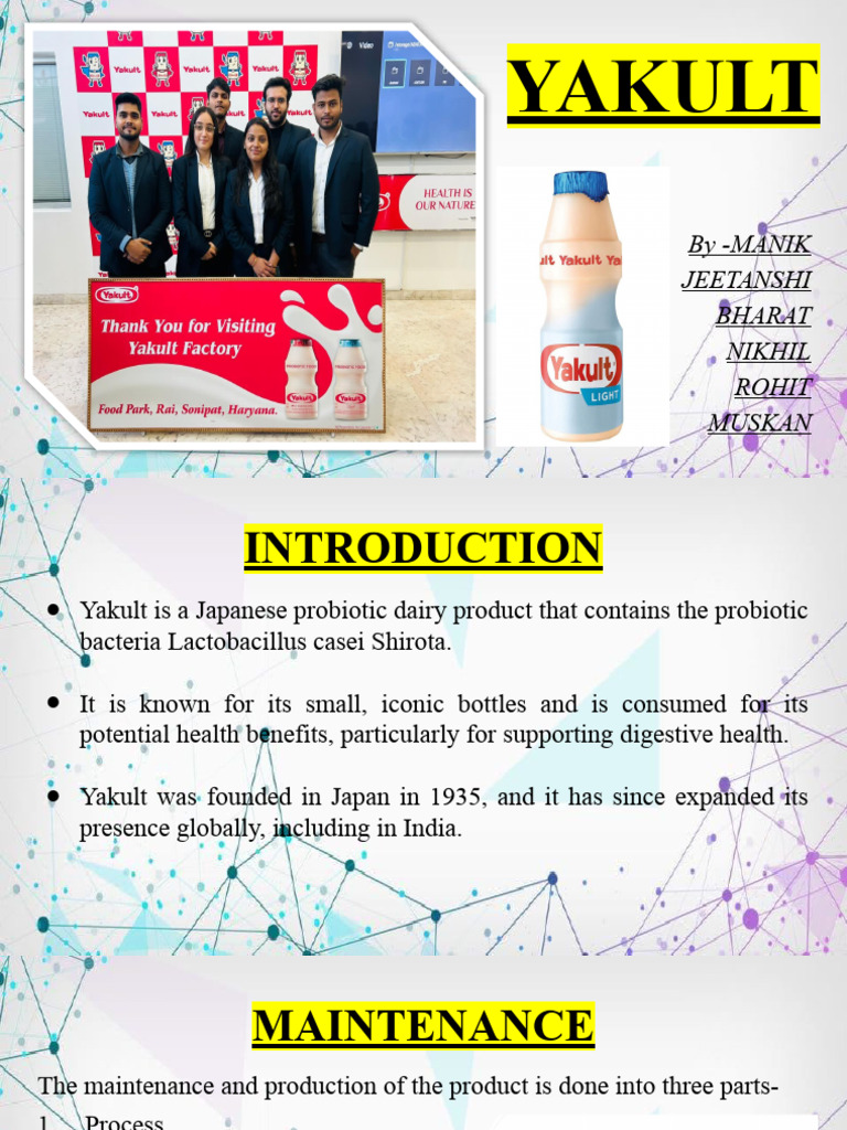 YAKULT - OM | PDF | Probiotic | Hazard Analysis And Critical Control Points