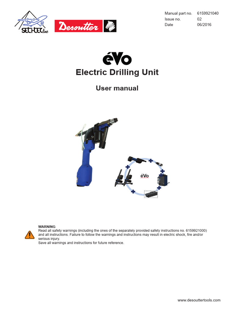 Evo Electric Drilling Unit - User Manual - 6159921040-02 - EN | PDF ...