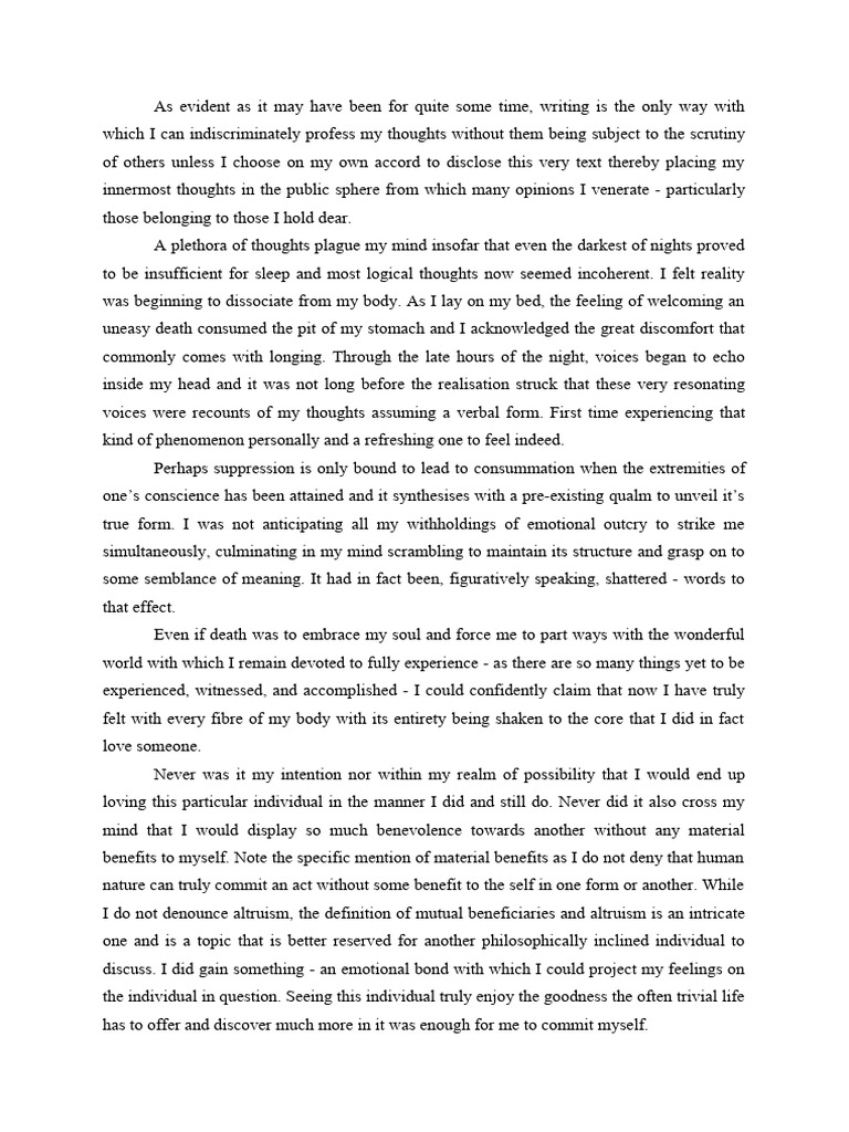 Ramble | PDF | Altruism | Thought