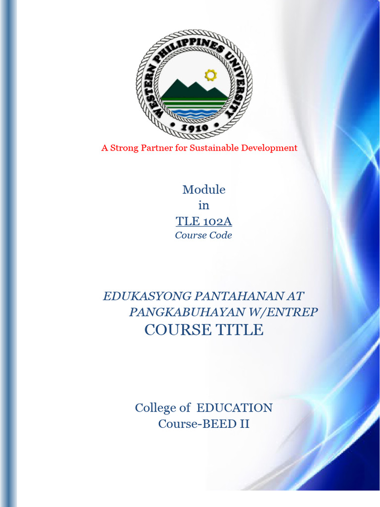 Module-tle-102A-module-for-print | PDF | Entrepreneurship | Learning
