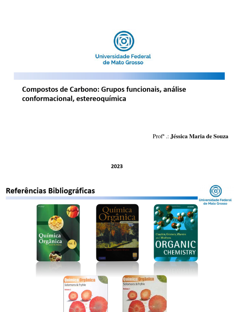 Aula Grupos Funcionais Análise Conformacional Estereoquimica Pdf