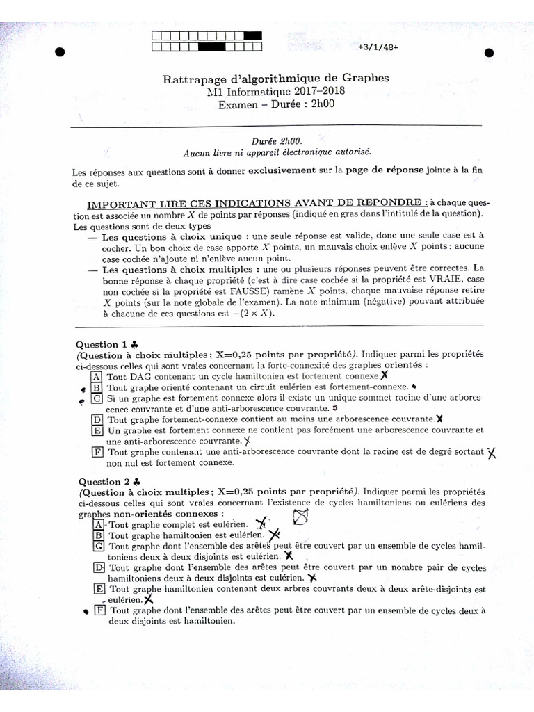 (2018) Rattrapage Examen | PDF
