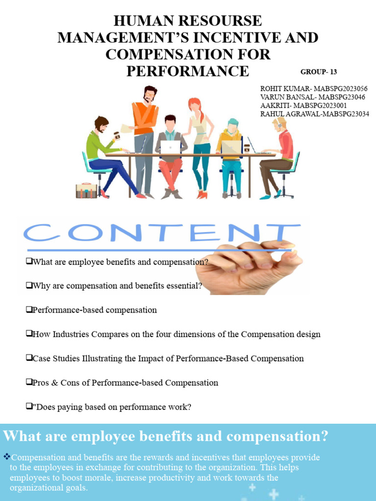 Human Resourse Management'S Incentive and Compensation For Performance ...