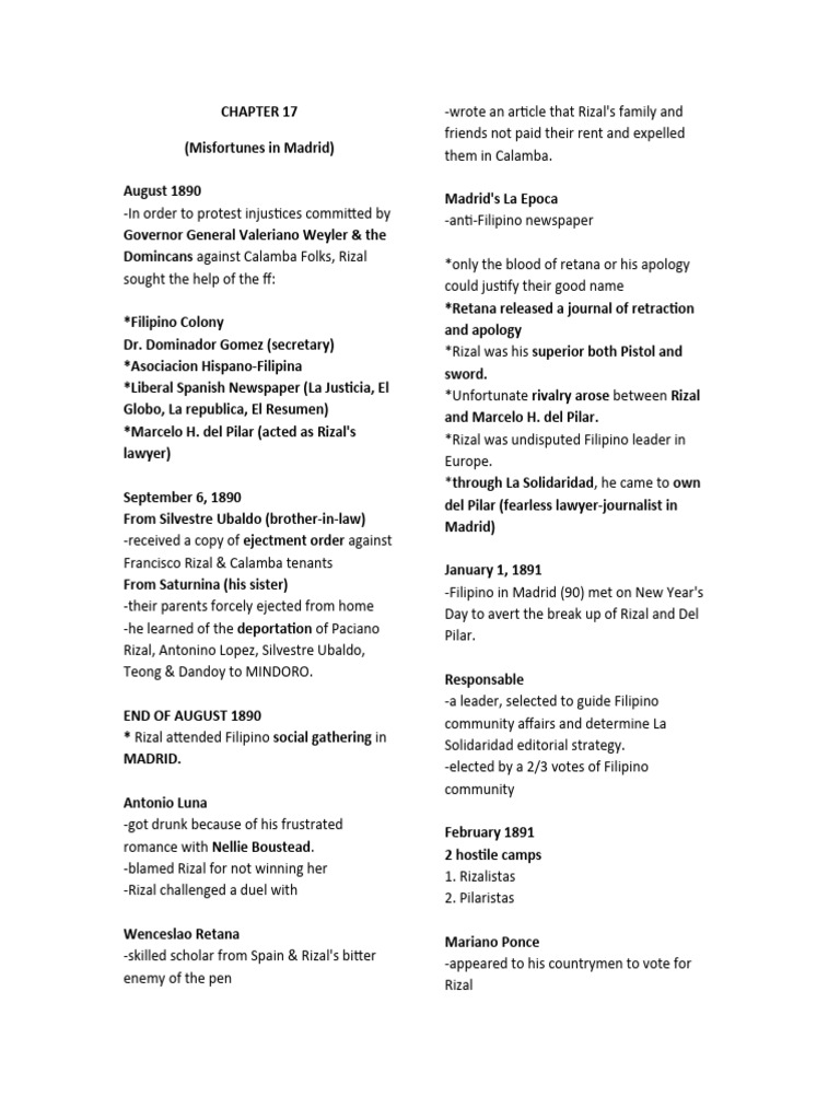 RIZAL-REVIEWER-WPS-Office | PDF | Philippines