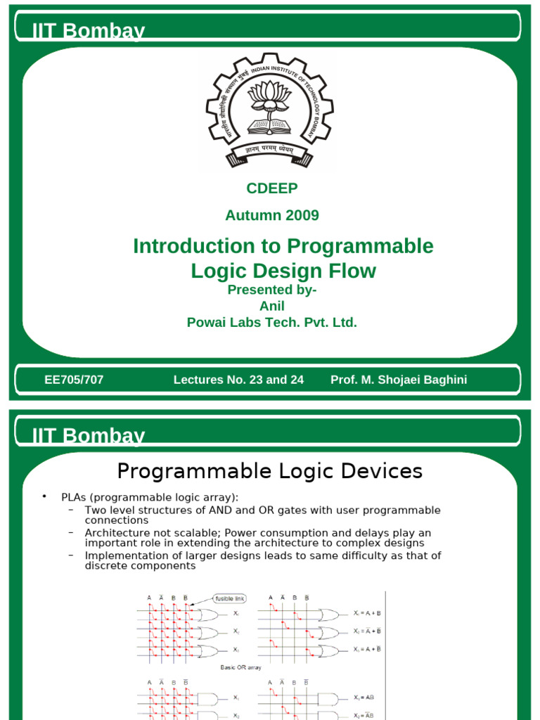 IIT Bombay: Introduction To Programmable Logic Design Flow | PDF | Hardware Description Language ...