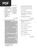 English Grammar Practice Test | PDF