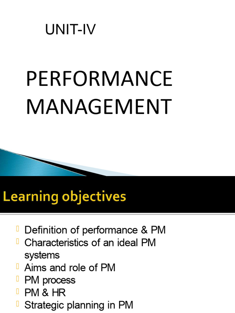 Unit-Iv: Performance Management | PDF | Performance Management ...
