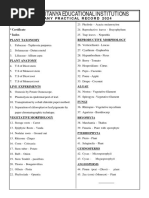 Botany Practical Record Diary 2024 | PDF | Mitosis | Leaf