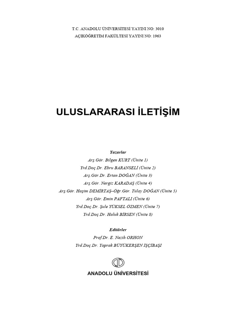 Uluslararasi Iletisim | PDF