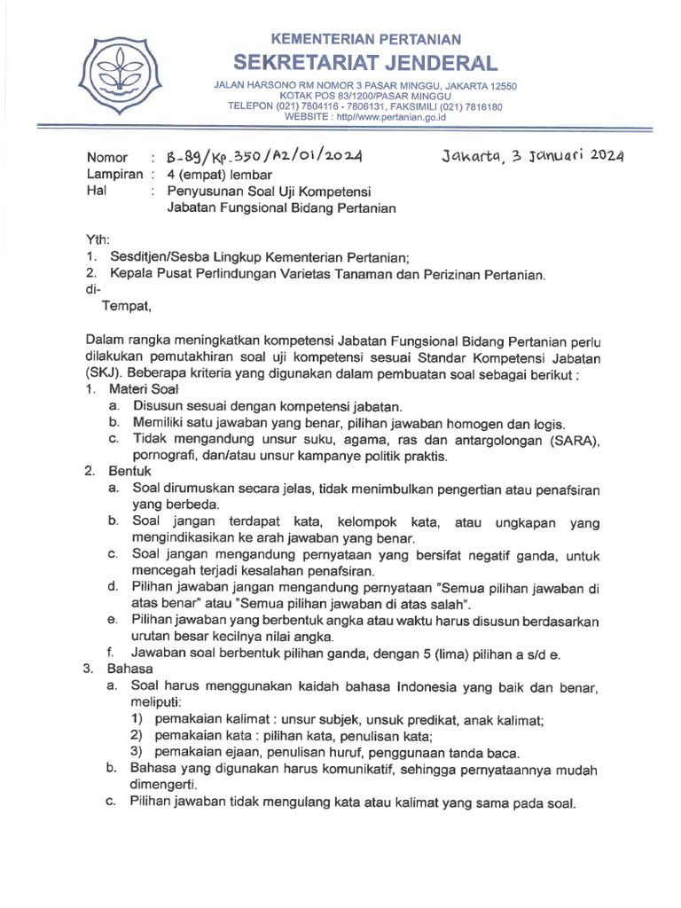 2024 Penyusunan Soal Ujikom | PDF
