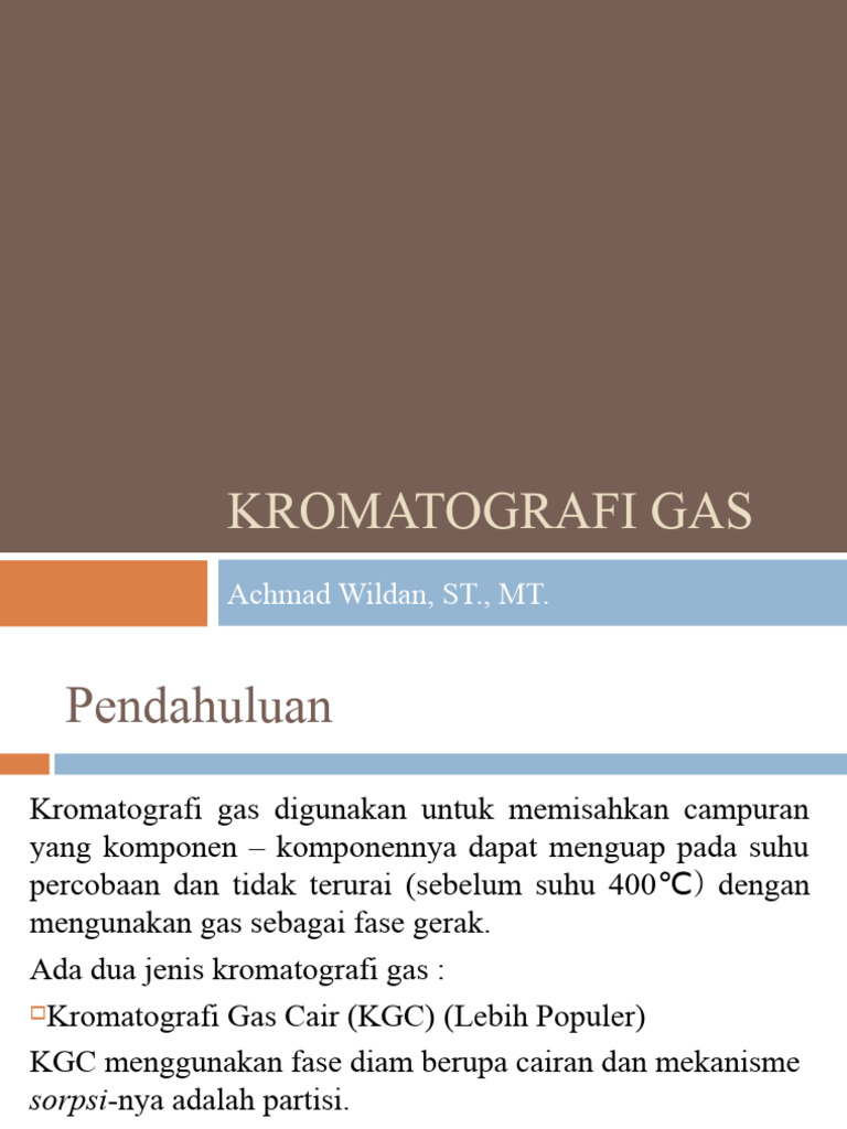 Kromatografi Gas | PDF