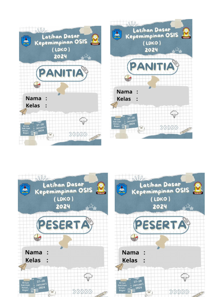 Contoh Nametag | PDF