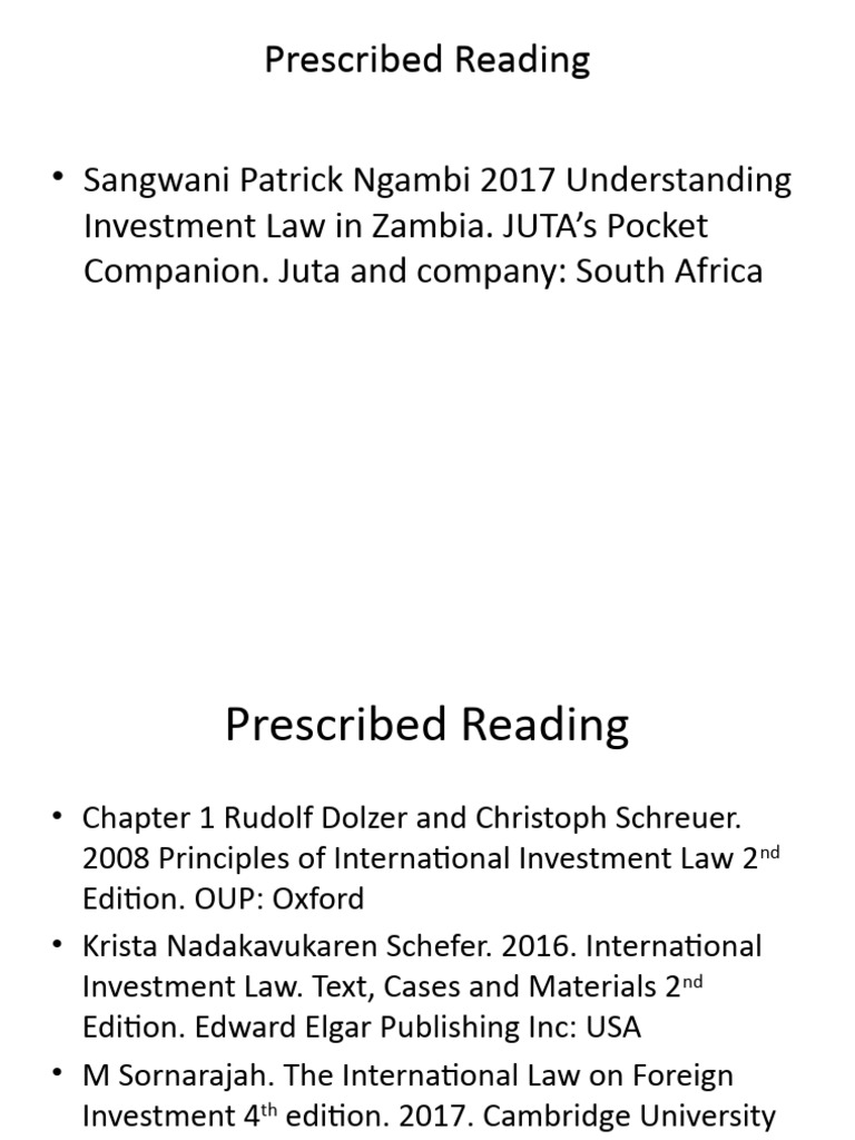 Unit 1 Introduction To International Investment Law | PDF | Treaty | International Law
