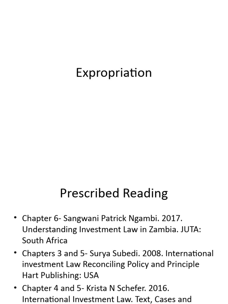 Unit 4 Expropriation and Compensation | PDF | Nationalization | Property