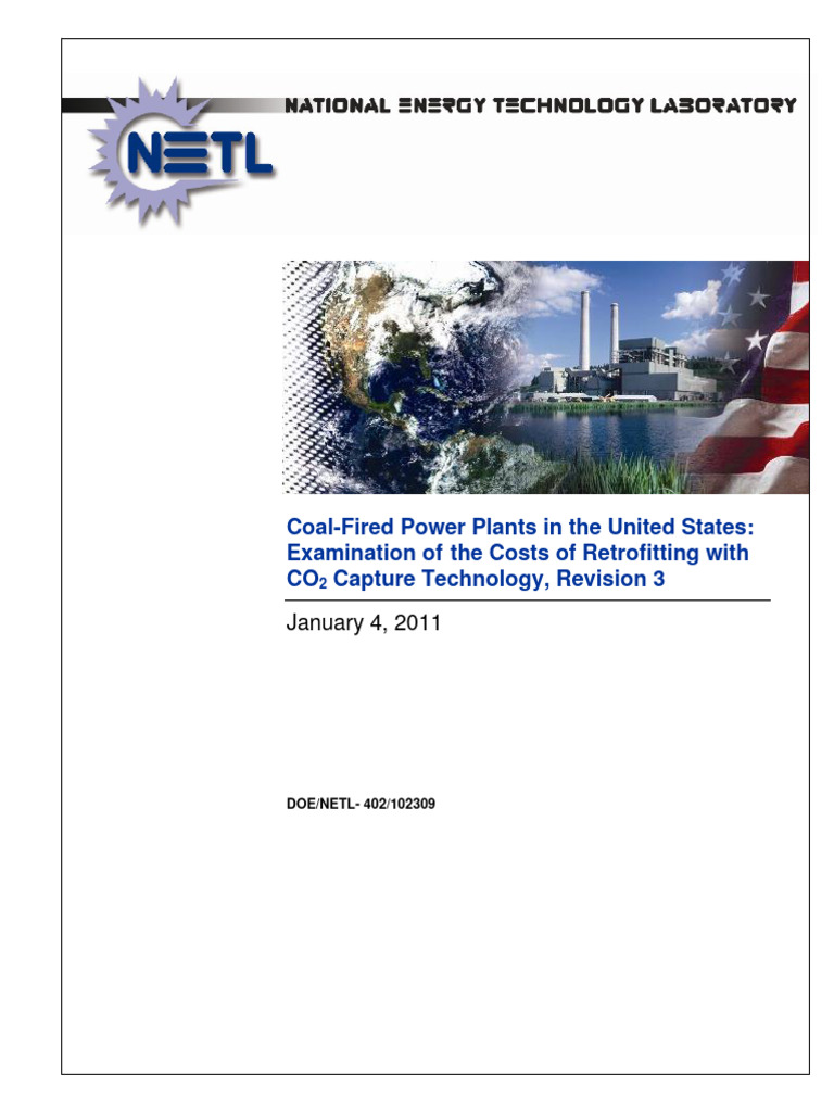 Coal Fired Power Plants Us Examination Costs Retrofitting Co2 Capture ...