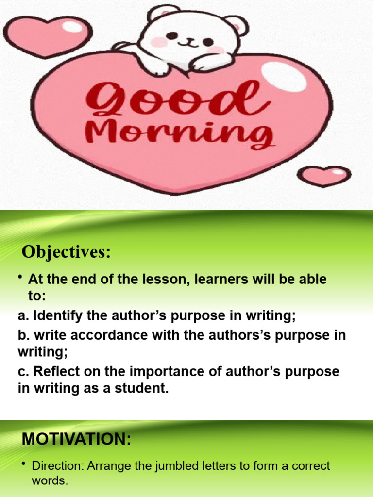 Author's Purpose1 | PDF | Career & Growth | Self-Improvement