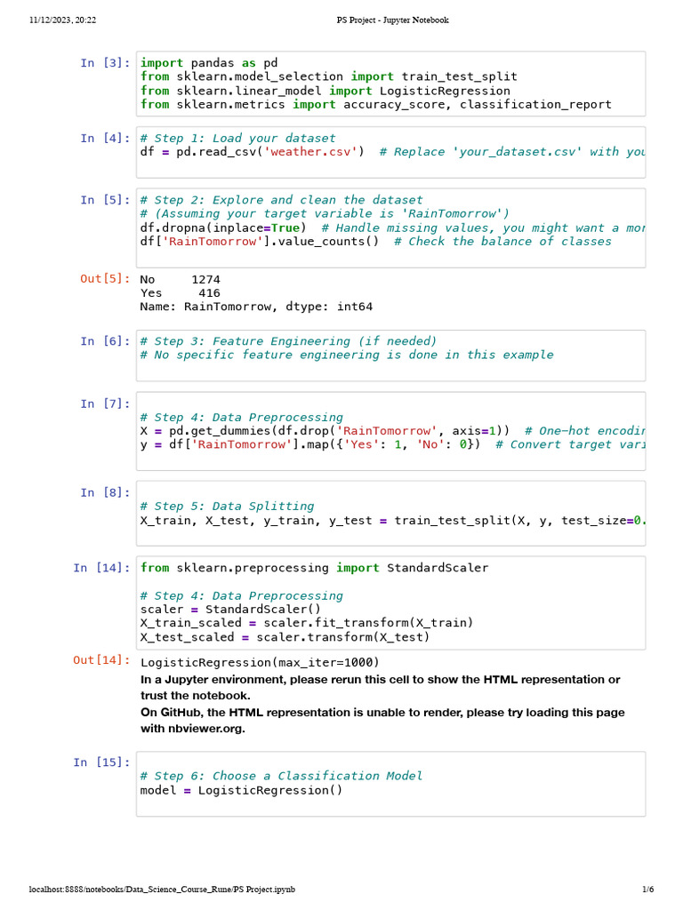 PS Project - Jupyter Notebook | PDF | Receiver Operating Characteristic | Data Analysis