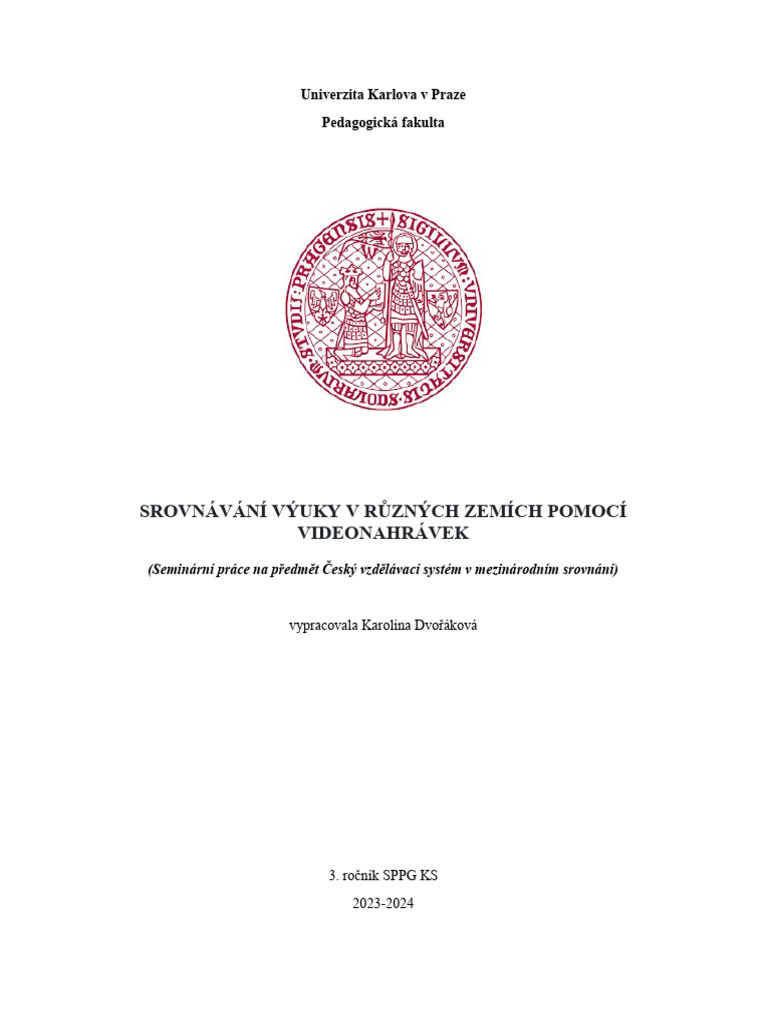 Seminární Úkol 2 | PDF