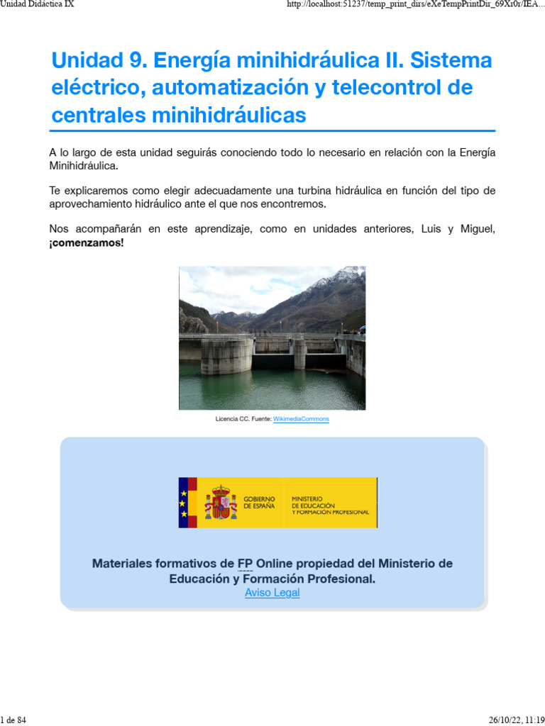 ER09 Contenido 2022 VI | PDF | Turbina | Hidroelectricidad