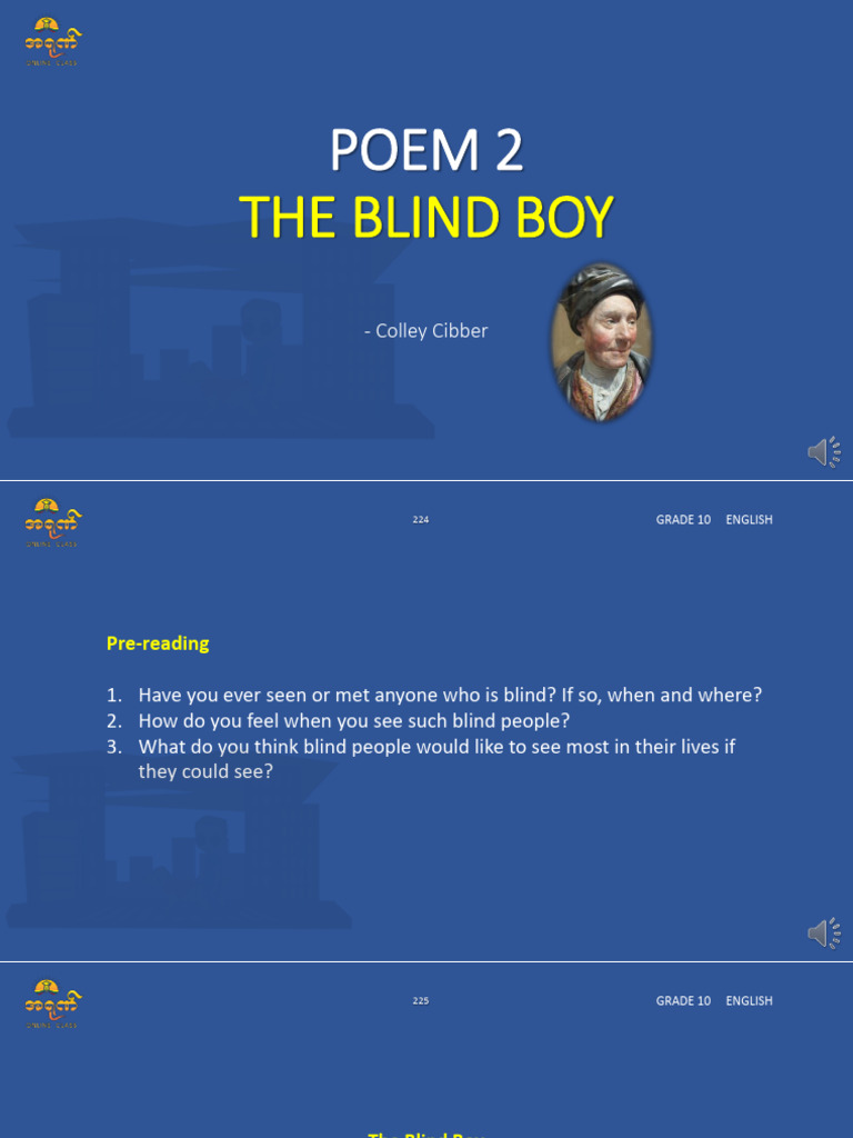 POEM 2 The Blind Boy | PDF