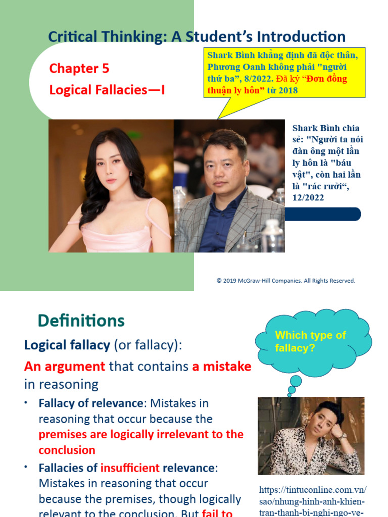 Bassham6 PPT Lecturenotes Ch05 Ngoc | PDF | Fallacy | Truth