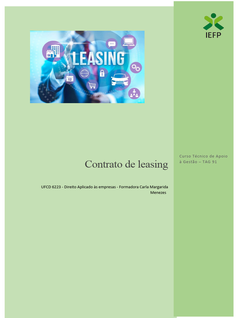 Contrato de Leasing | PDF | Economias