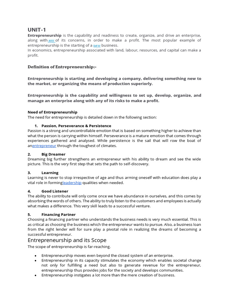 Understanding Entrepreneurship Essentials | PDF | Entrepreneurship ...