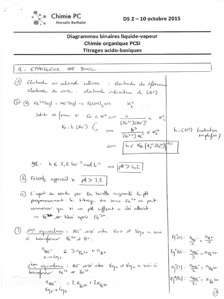 Corrigé DS2 1 | PDF