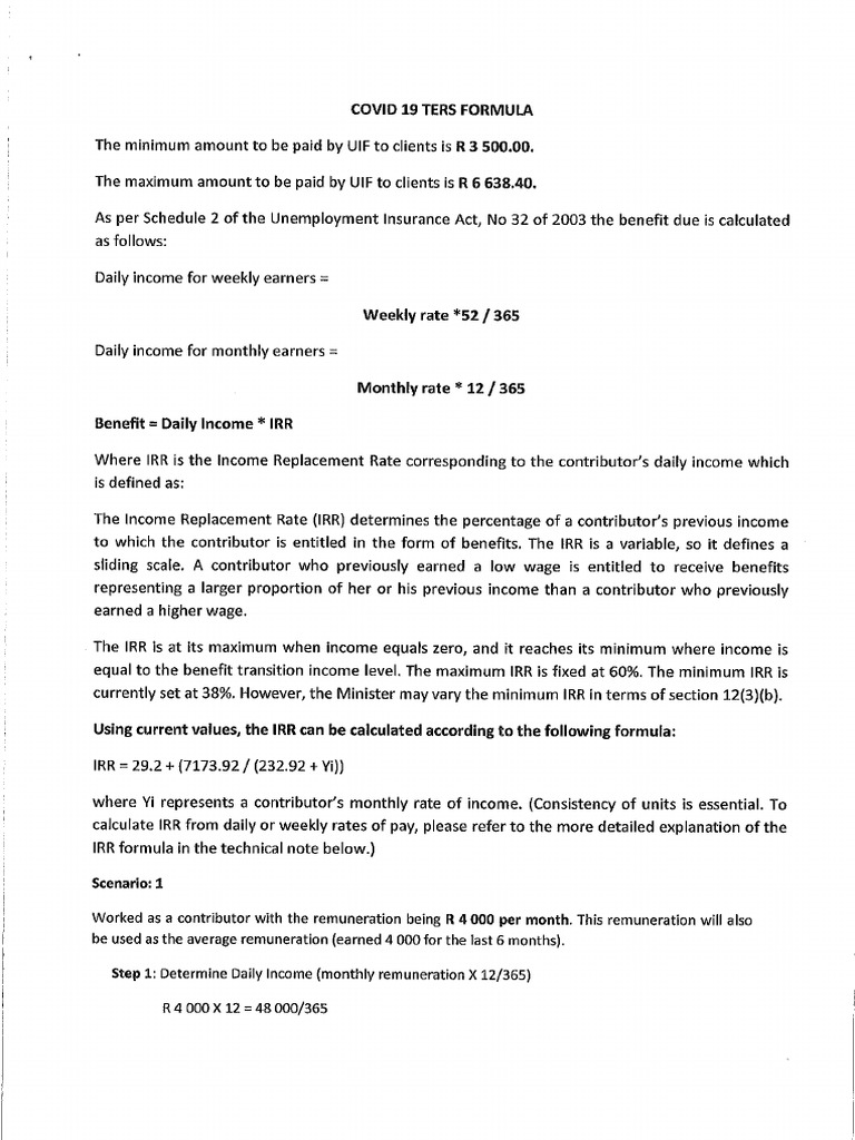 TERS Calculator Final | PDF