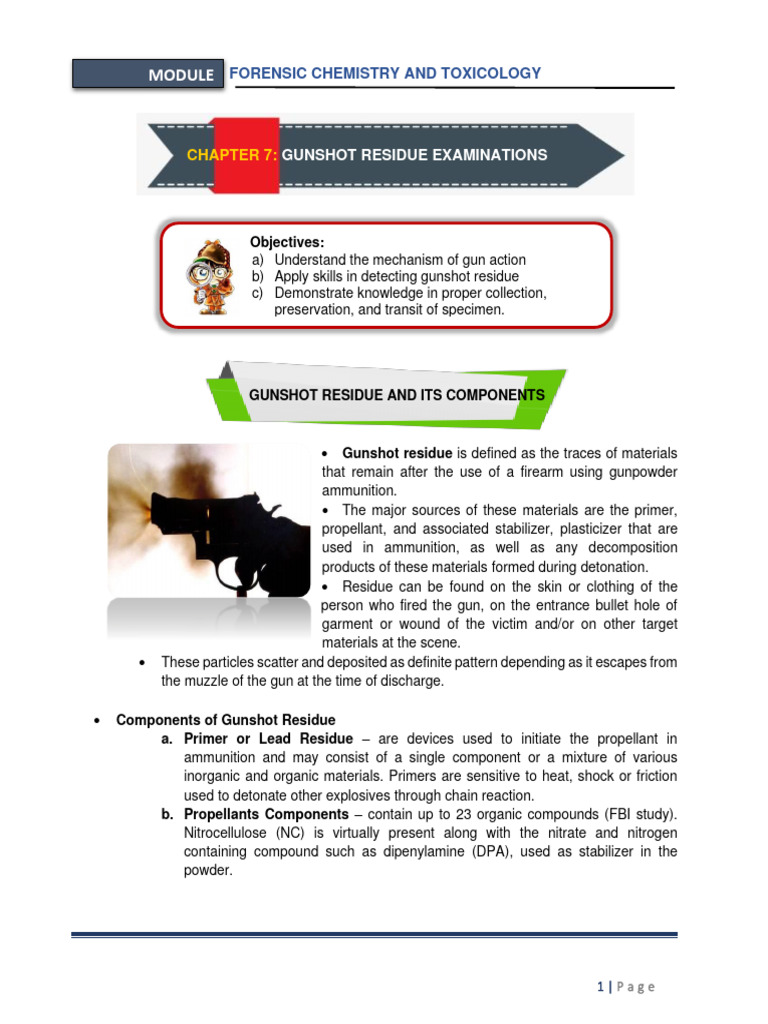 Chapter 7 Gunshot Residue Examinations | PDF | Ballistics | Applied And ...