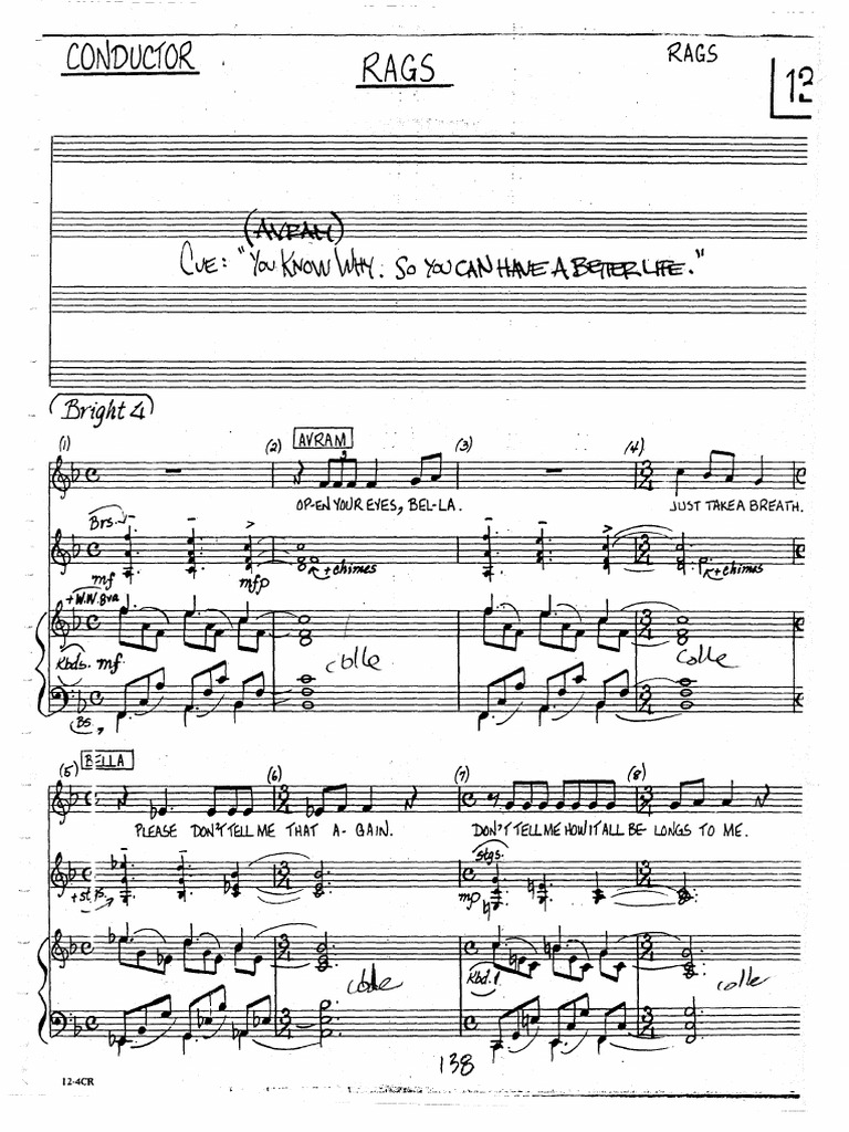 Rags Sheet Music WITH CUTS | PDF