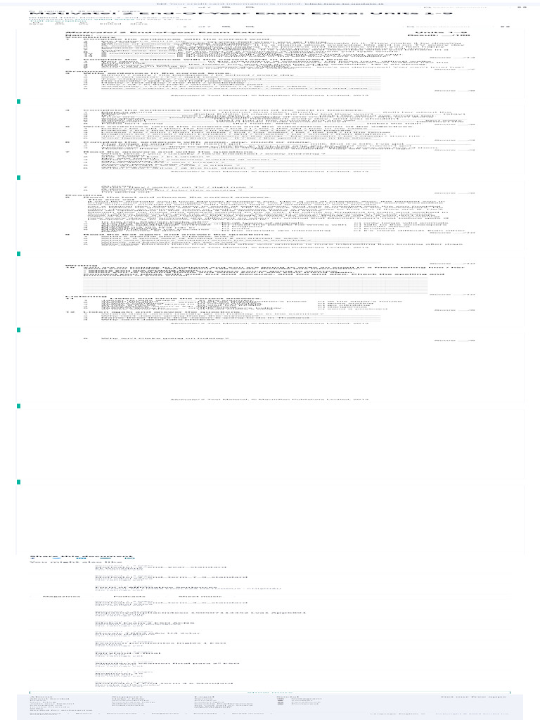 Motivate 2 End-Of-Year Exam Extra Units 1-9 PDF | PDF