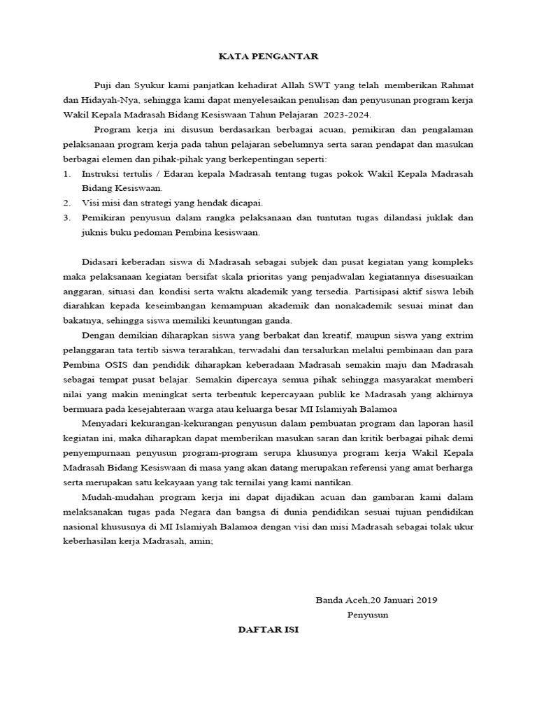 Laporan Kesiswaan 2018 2019 | PDF