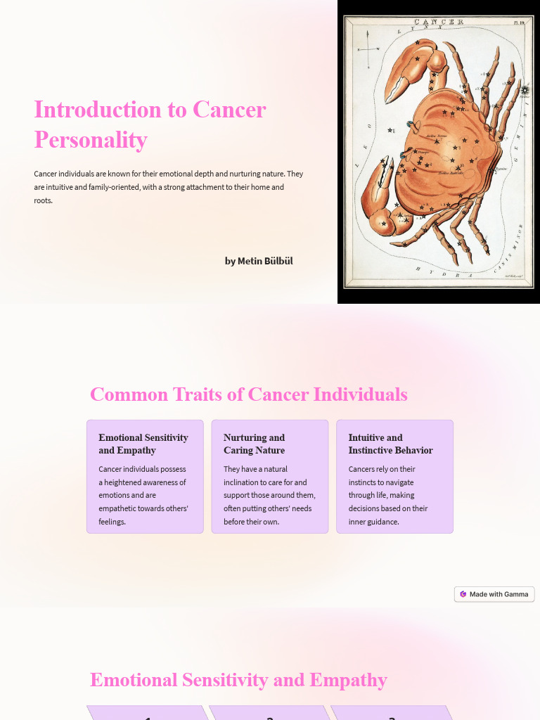 Understanding Cancer Personality Traits | PDF | Empathy | Intuition