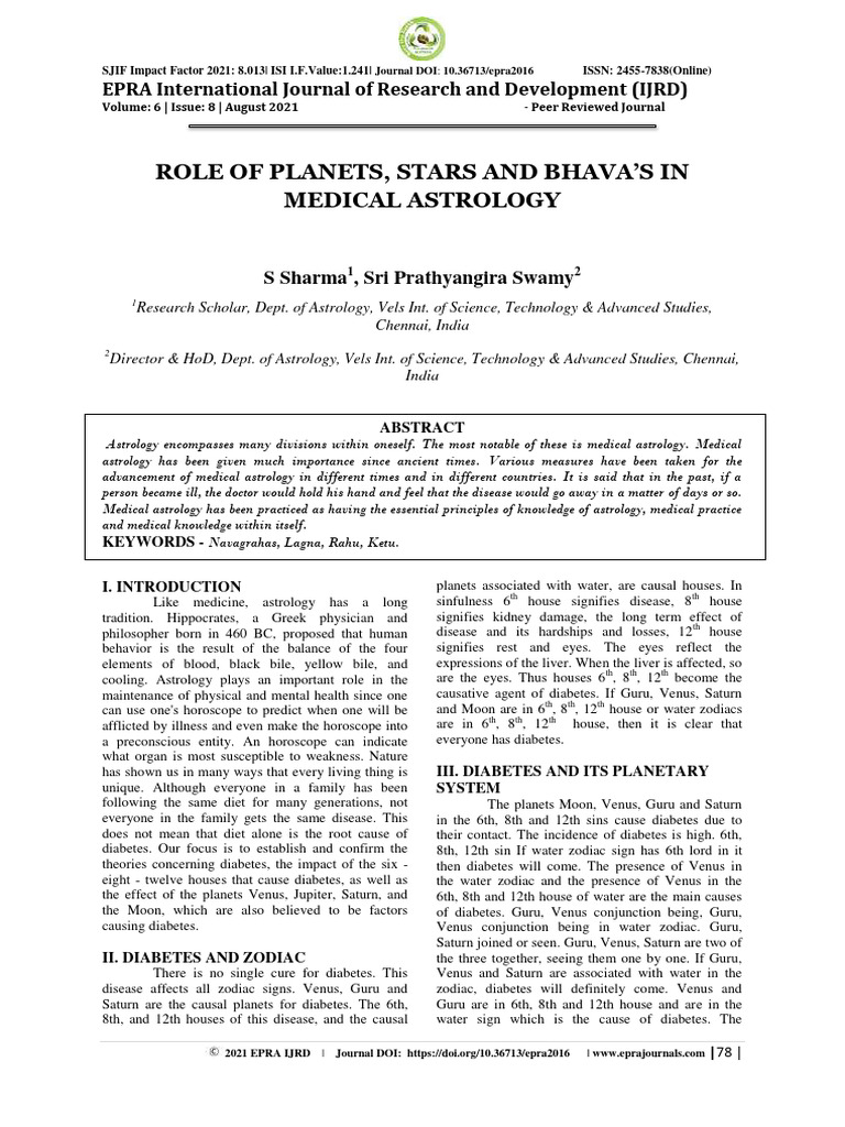 846pm - 15.EPRA JOURNALS 8155 | PDF | Planets In Astrology | Abdomen
