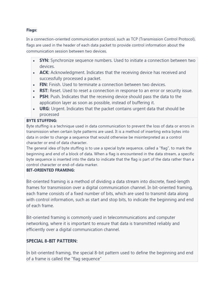 Flags | PDF | Error Detection And Correction | Transmission Control Protocol