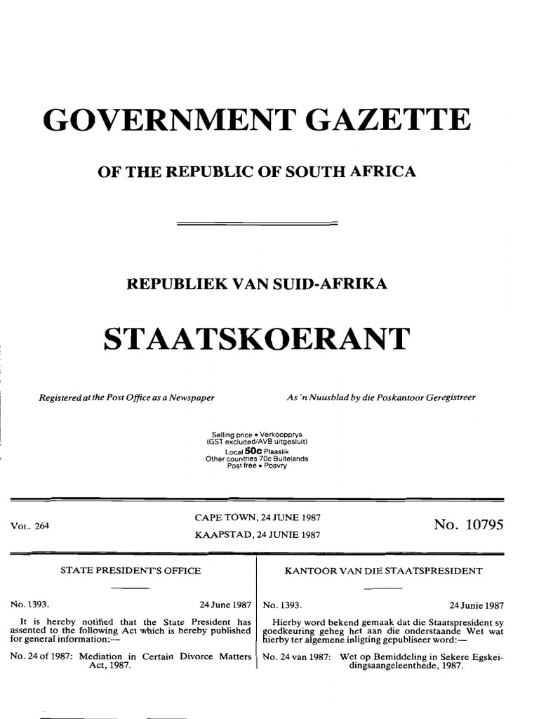 Government Gazette: of The Republic of South Africa | PDF | Child ...