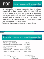 One Way Simply-Supported and Continuous Solid Slab | PDF | Bending ...